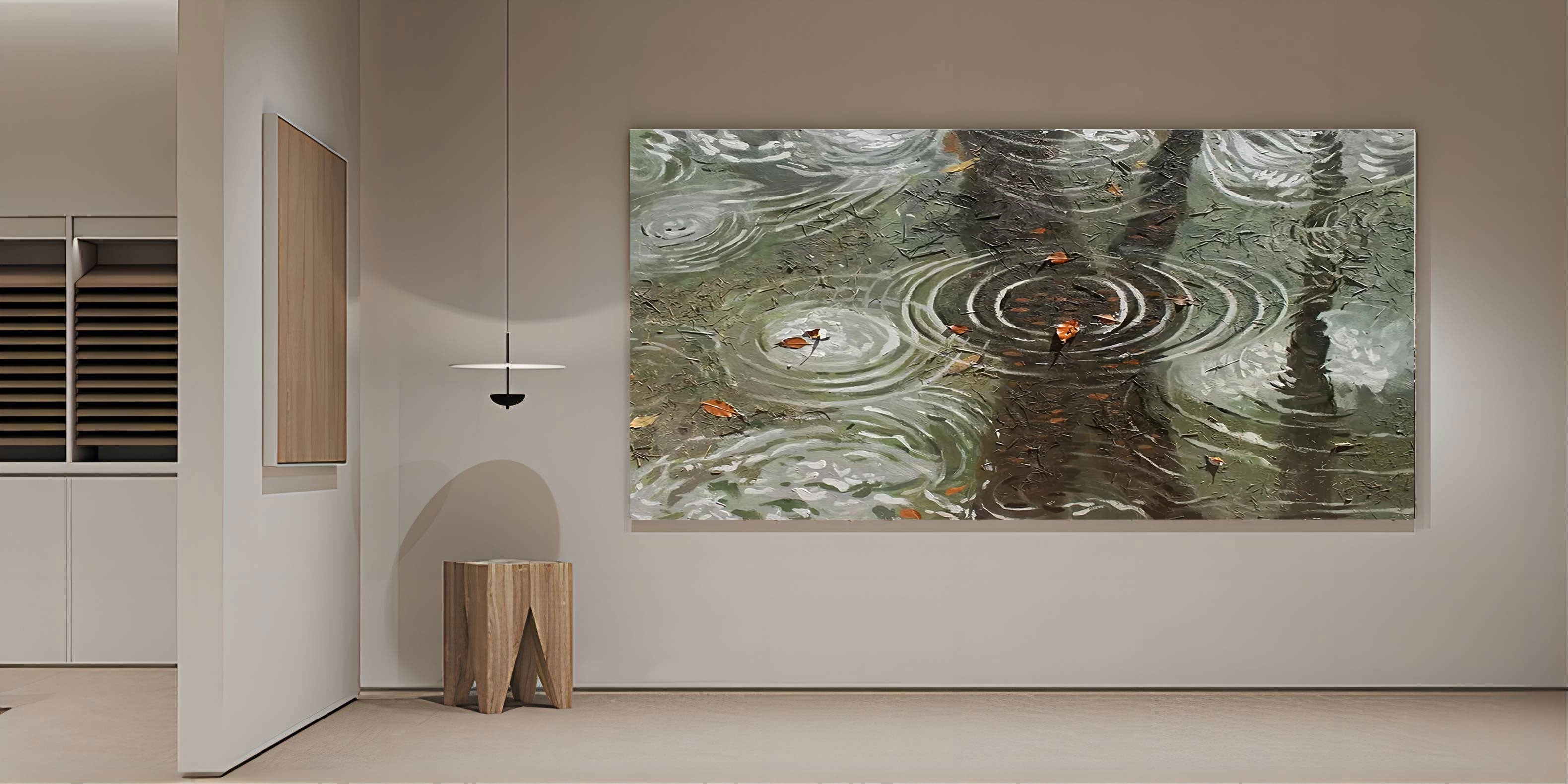 Plaster Art Landscape Abstract Canvas Texture Painting Latest Stock