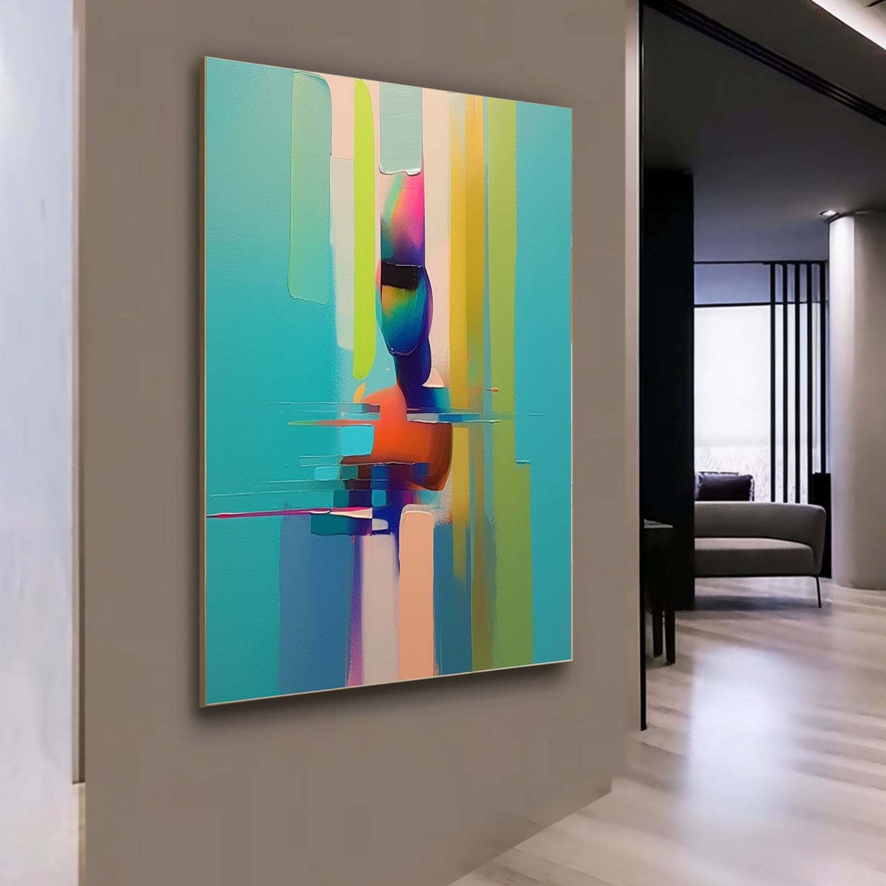 Abstract Palette Figure Painting Original Palette Art Office Wall Art ...