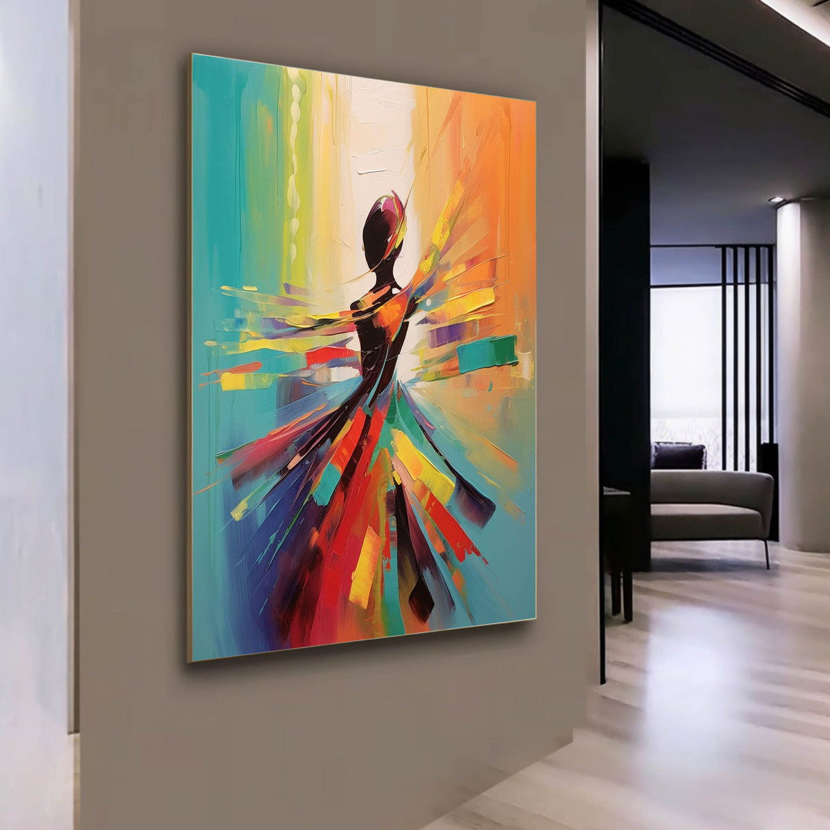 Large Dancing Girl Abstract Art Dancing Girl Palette Oil Painting ...