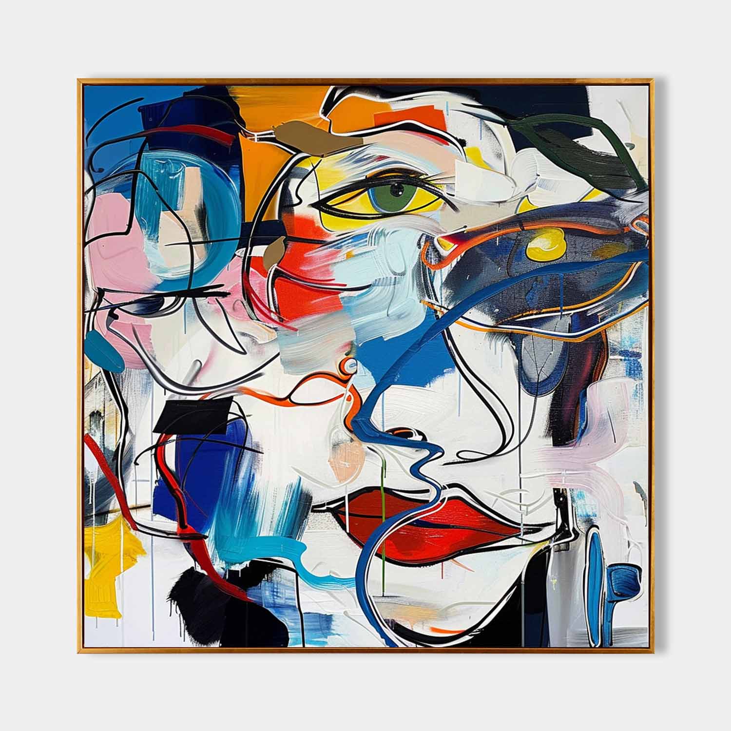 Colorful Abstract Portrait Pop Art for Sale Portrait Graffiti Street ...