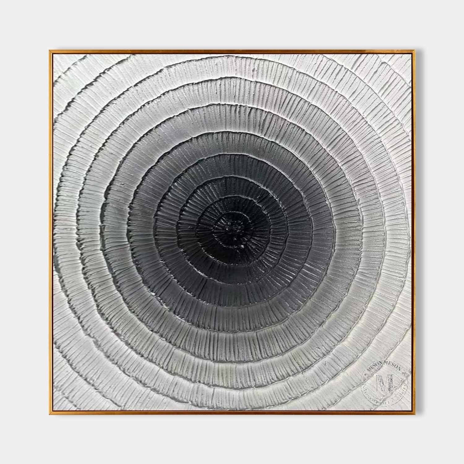 Black and White Circular Plaster Art Black and White Plaster Texture ...