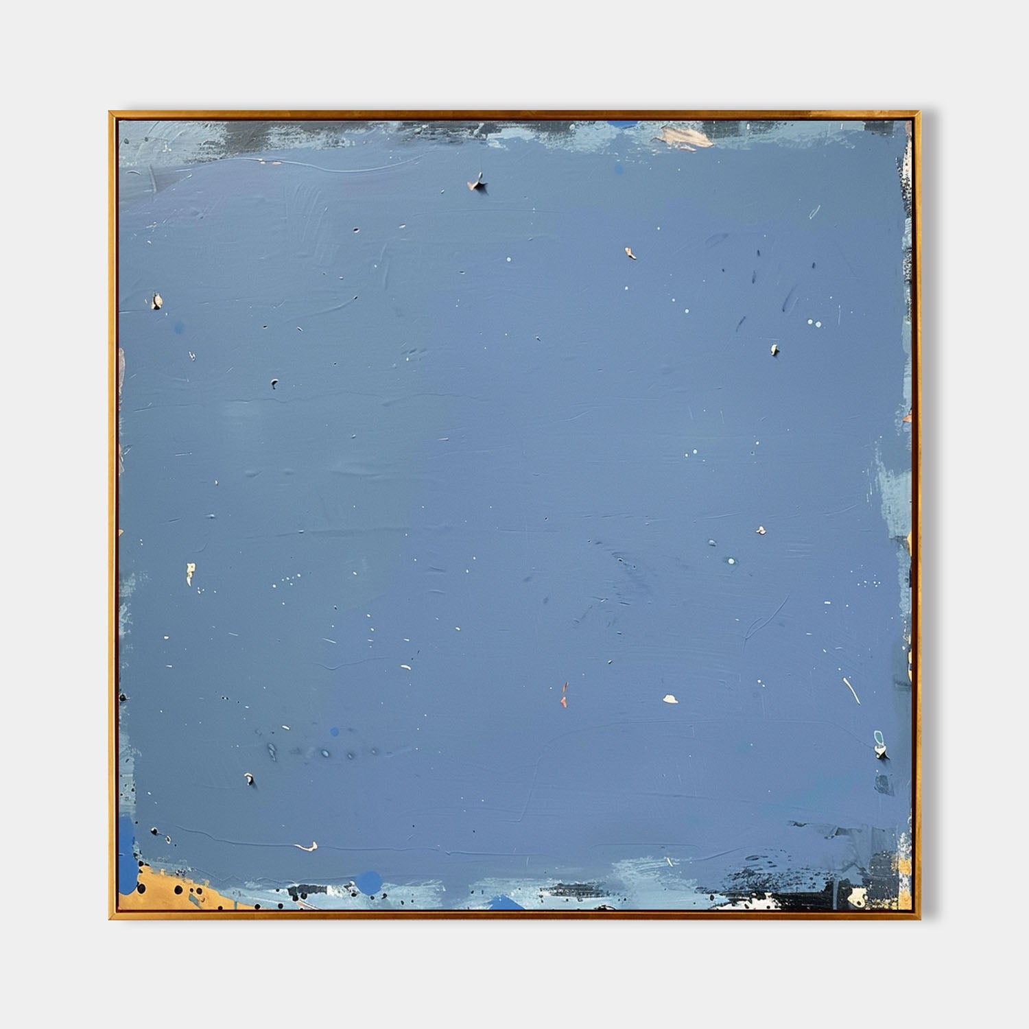Light Blue Abstract Art Contemporary Light Blue Abstract Canvas Wall ...