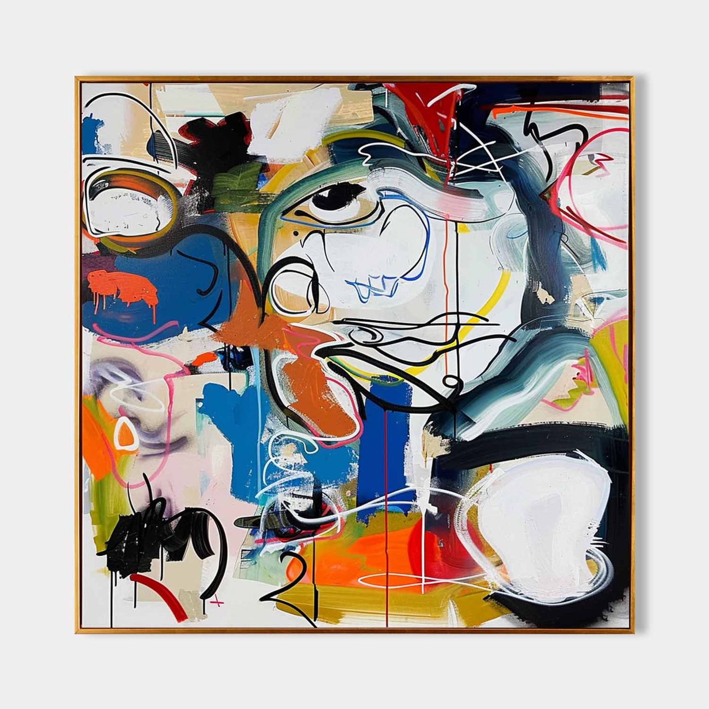 Abstract Graffiti Art on Canvas Colorful Graffiti Oil Painting Abstract ...