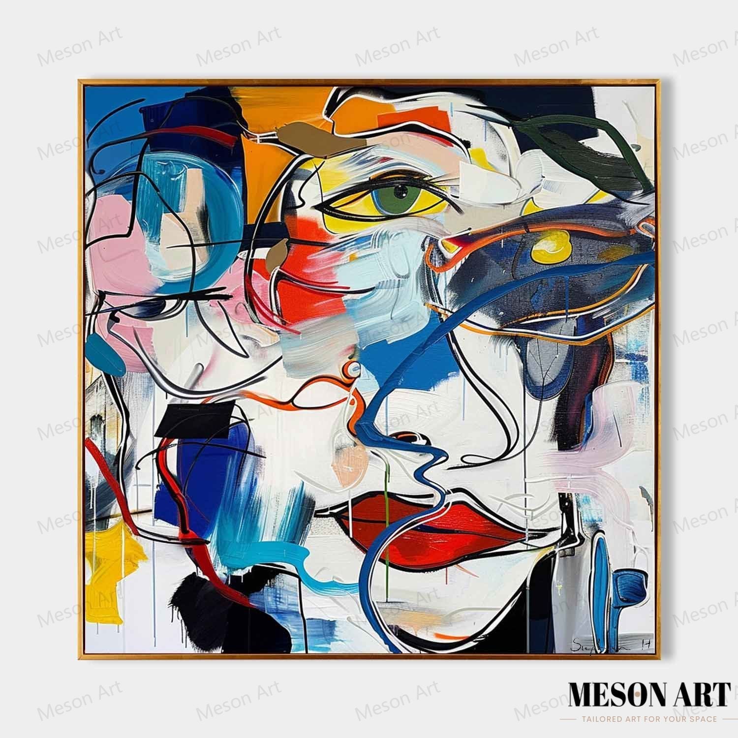 Colorful Abstract Portrait Pop Art for Sale Portrait Graffiti Street ...