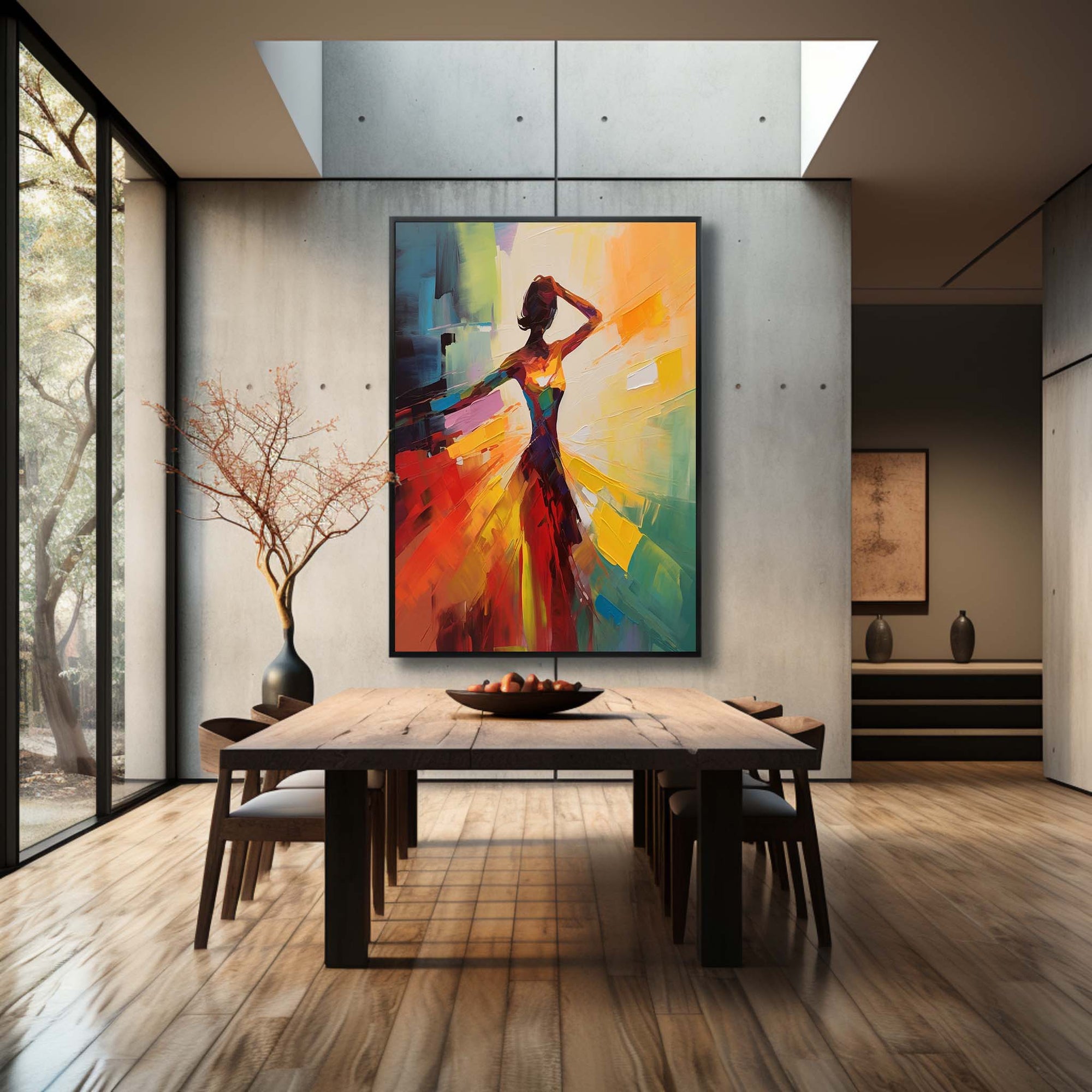 Abstract Dancing Beautiful Girl Oil Painting Dancing Woman on Canvas ...