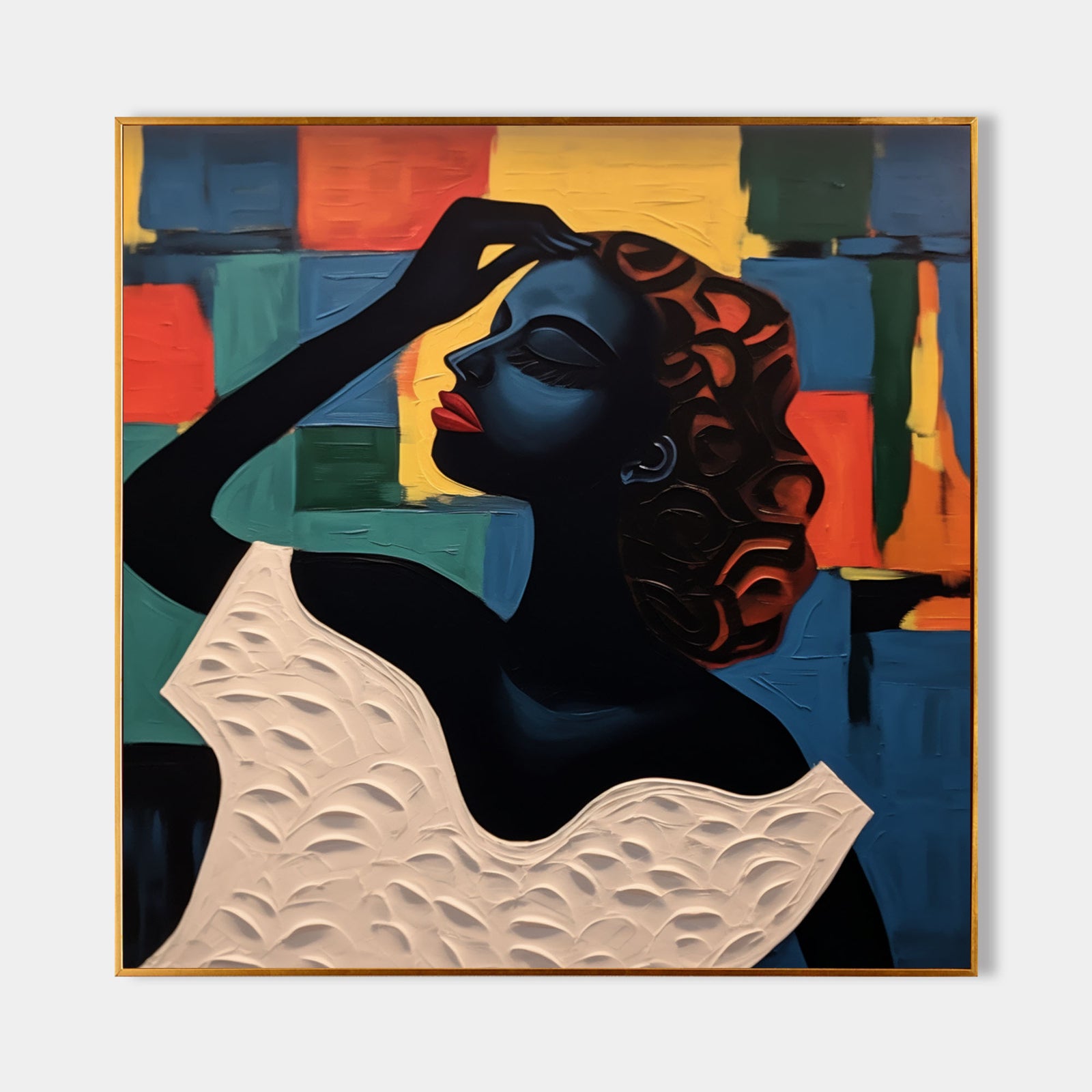Beautiful Woman Abstract Canvas Art Abstract Beautiful Lady Texture ...