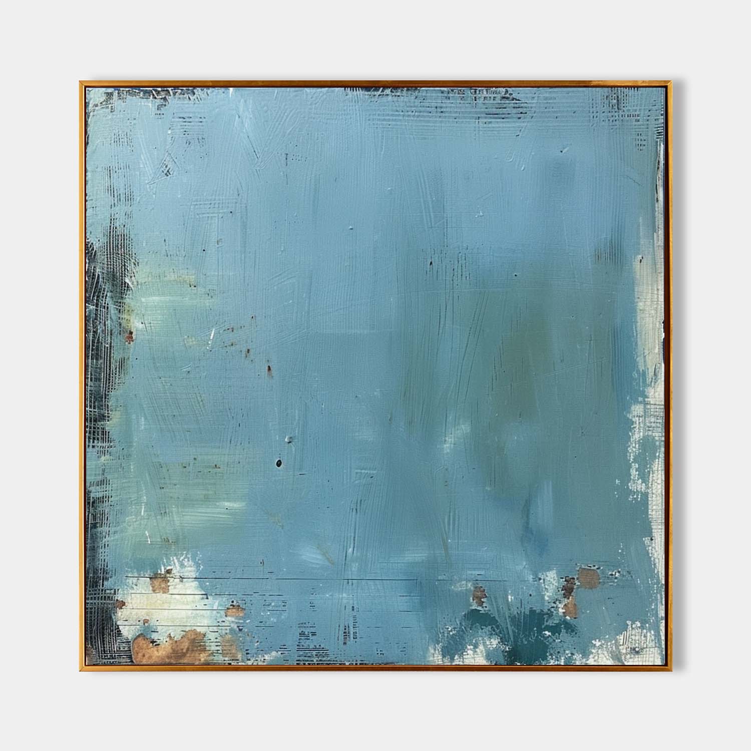 55*55 Light Blue Abstract Paintings Light Blue Abstract Art Dark Blue ...