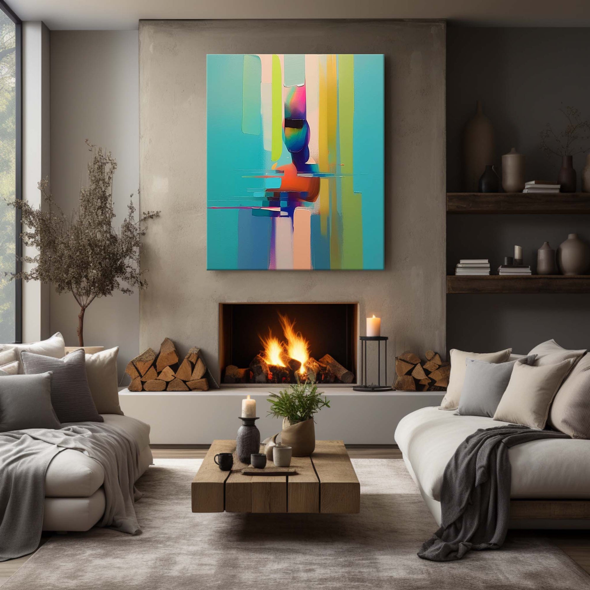 Abstract Palette Figure Painting Original Palette Art Office Wall Art ...