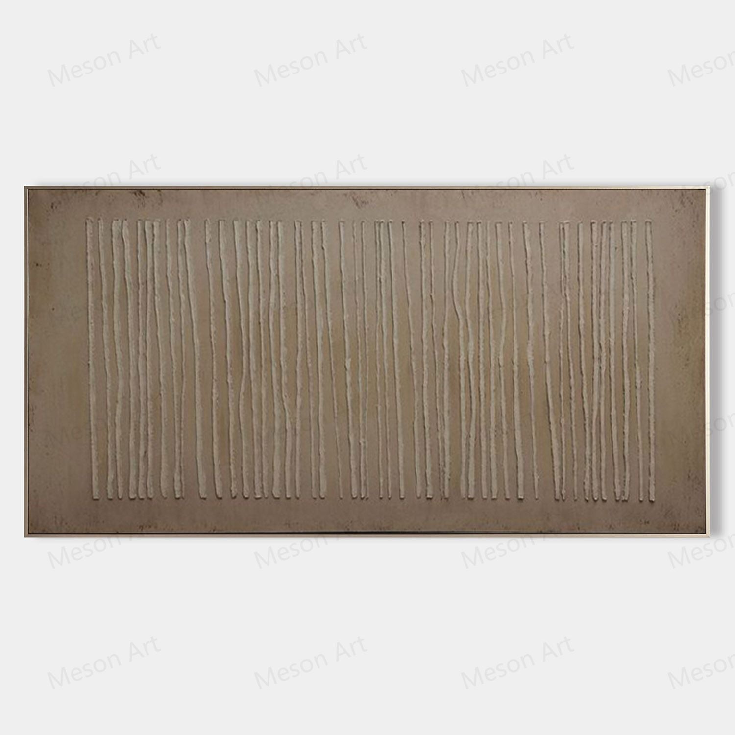 Large Brown Lines Abstract Canvas Wall Art Brown Minimalist Texture ...