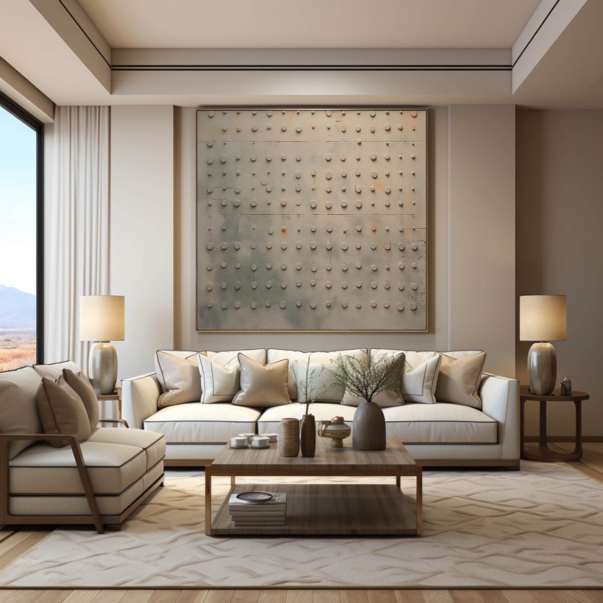 Large Earthy Canvas Wall Painting Earthy Texture Abstract Art Brown ...