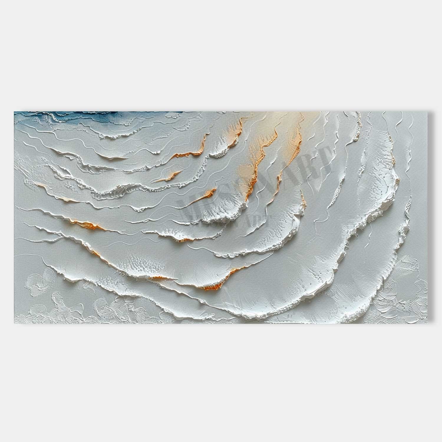 Large 3D White Ocean Wave Texture Painting White Ocean Wave Canvas Wall ...