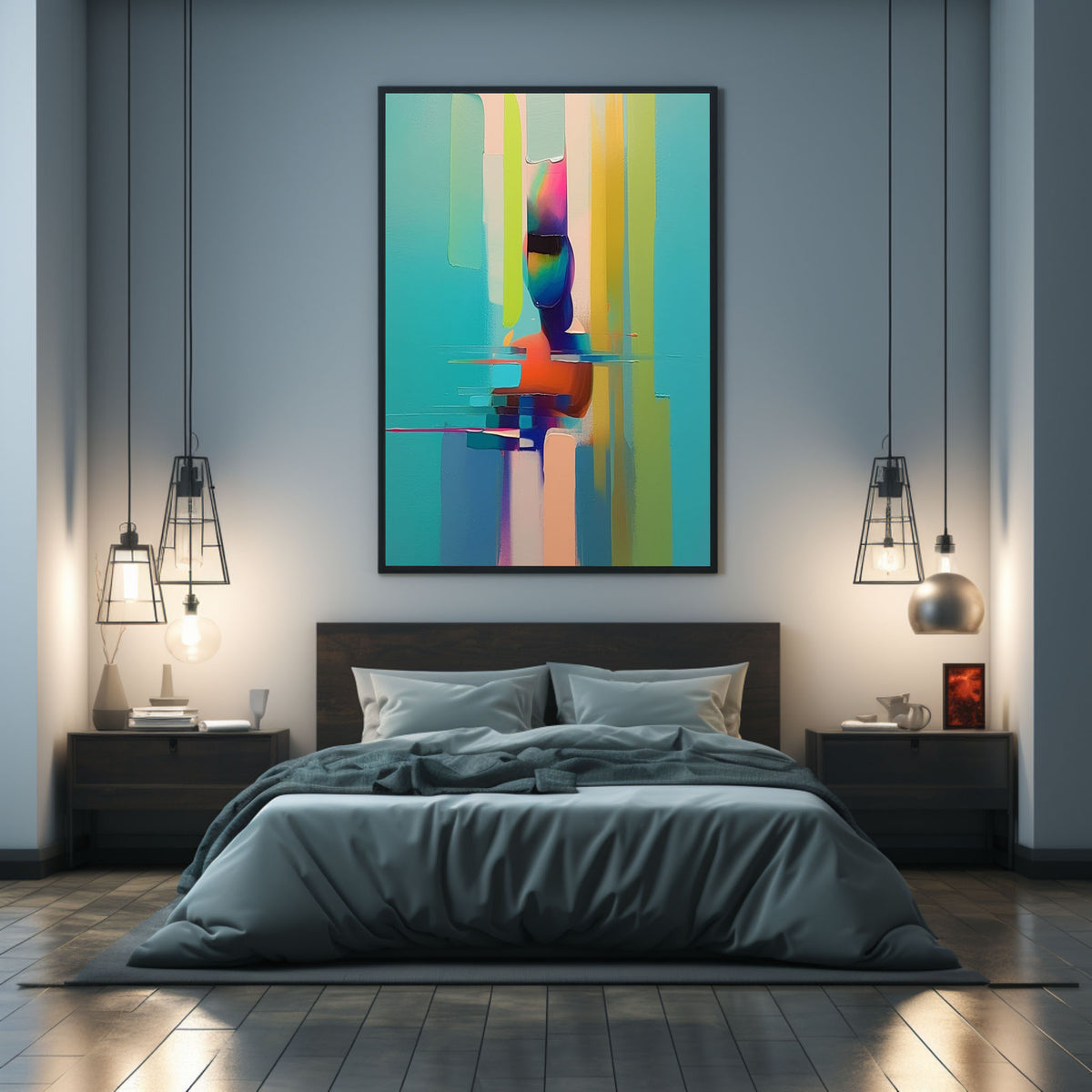 Abstract Palette Figure Painting Original Palette Art Office Wall Art ...