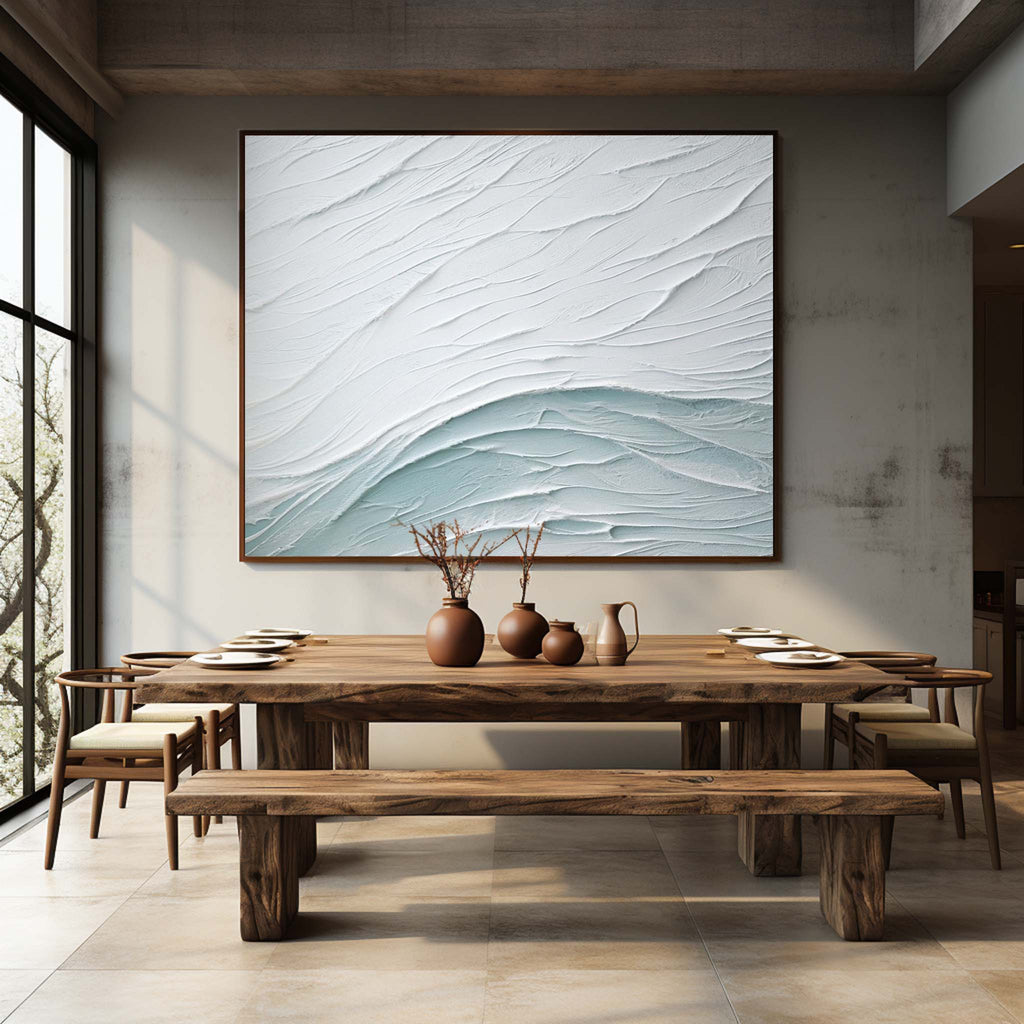 Navy Blue Sea Texture Painting Navy Blue Minimalistic Canvas Wall Art ...