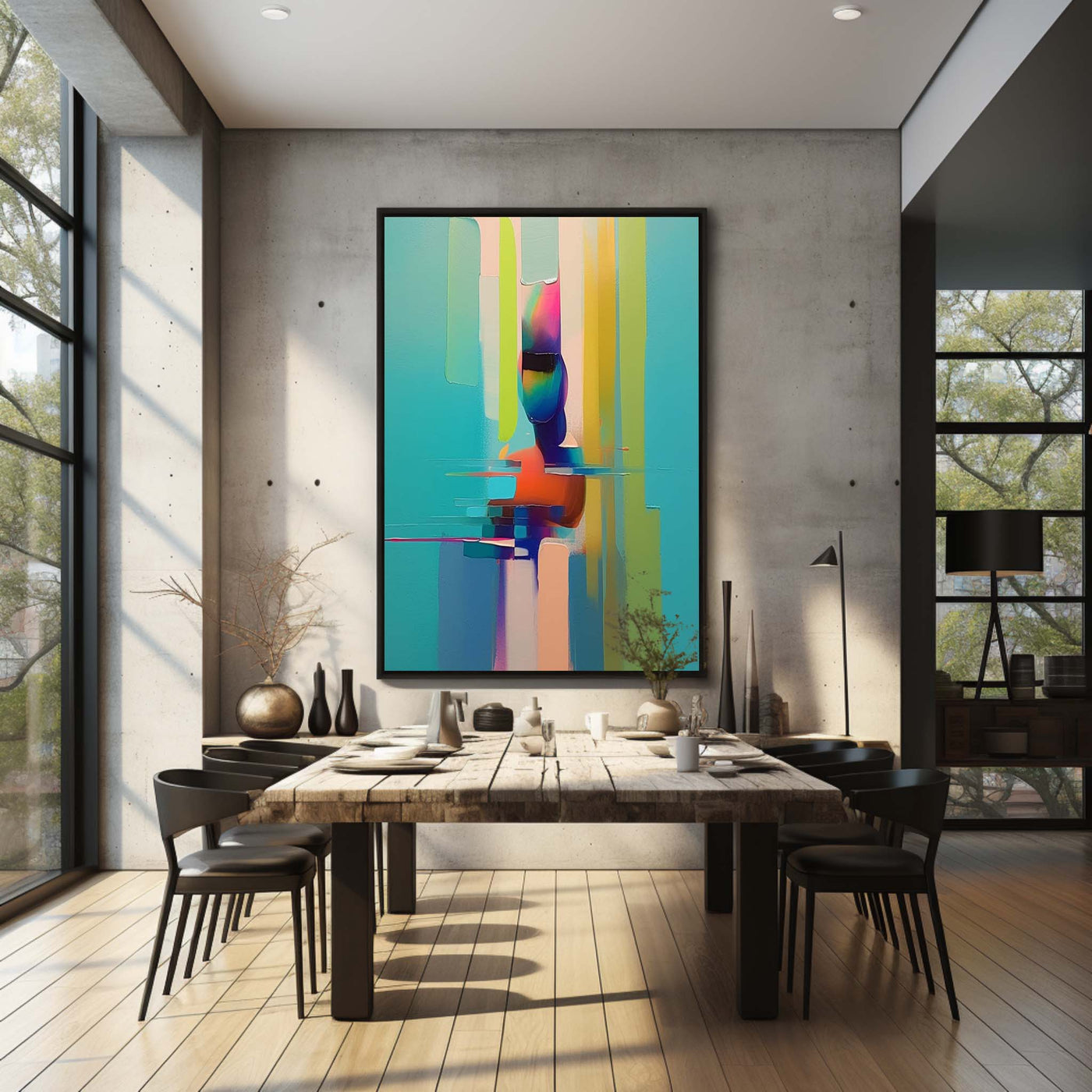 Abstract Palette Figure Painting Original Palette Art Office Wall Art ...