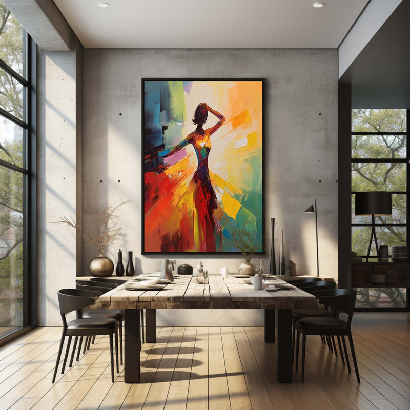 Abstract Dancing Beautiful Girl Oil Painting Dancing Woman on Canvas ...