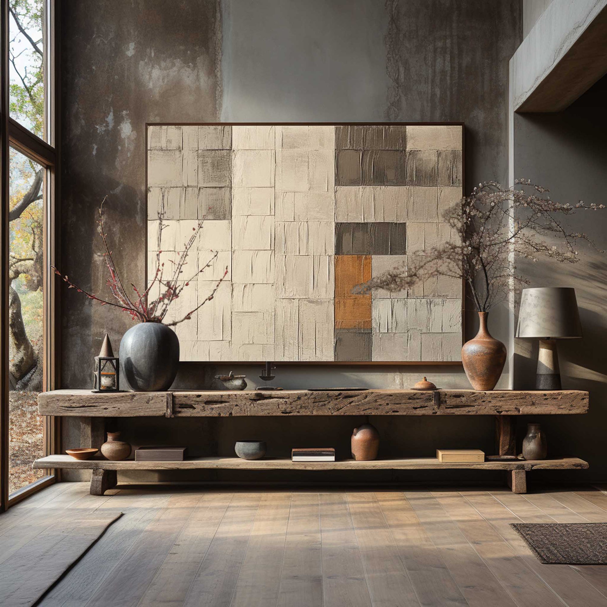 Large Earthy And Brown Minimalist Wall Art Earthy Abstract Art On ...