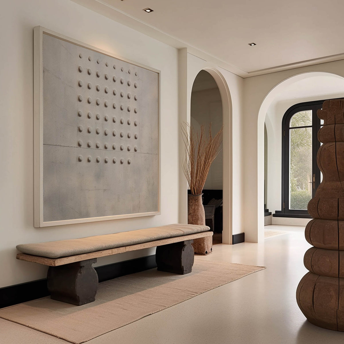 Large Earthy Minimalist Wall Art Natural 3D Abstract Texture Painting ...