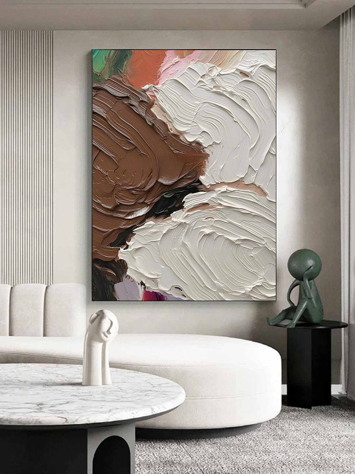 3D Abstract Canvas Art Thick Abstract Oil Painting Textured Abstract ...