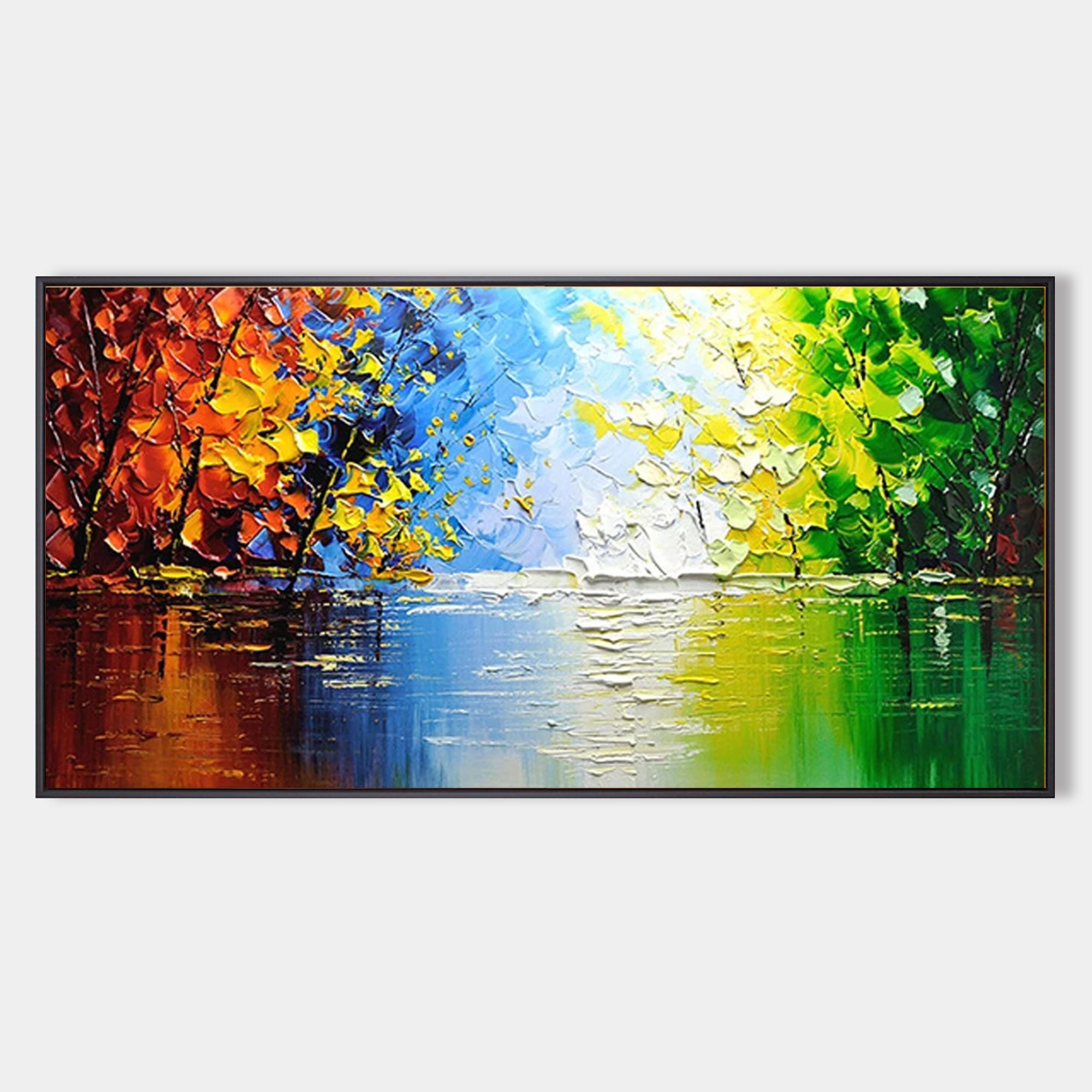 Large Knife Color Painting Palette Knife Painting On Canvas Colorful ...
