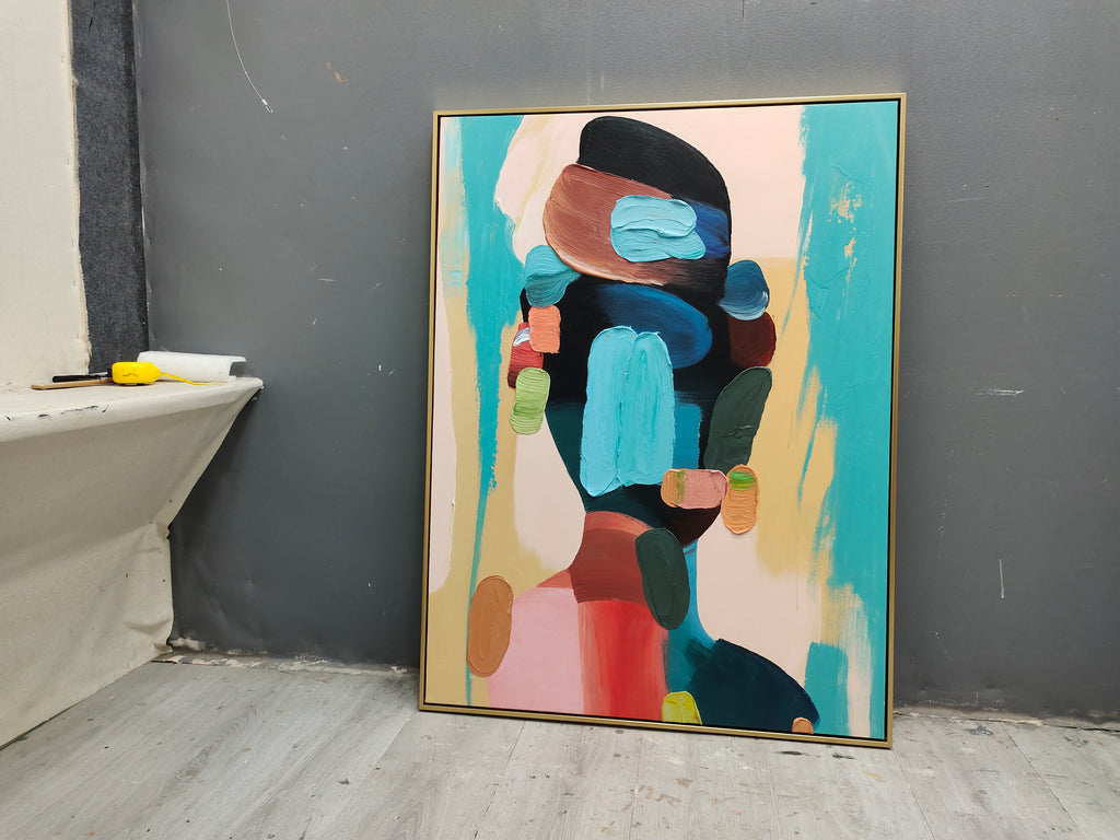 3D Figure Back Oil Painting Palette Knife Figure Back Painting Figure ...