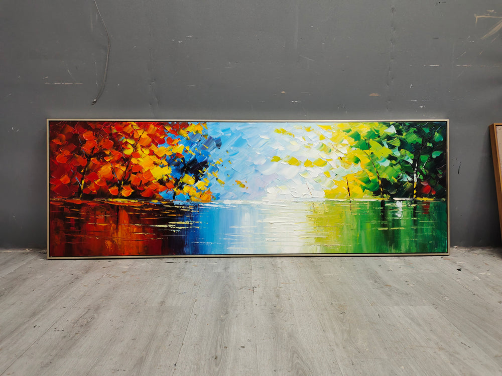 Large Knife Color Painting Palette Knife Painting On Canvas Colorful ...