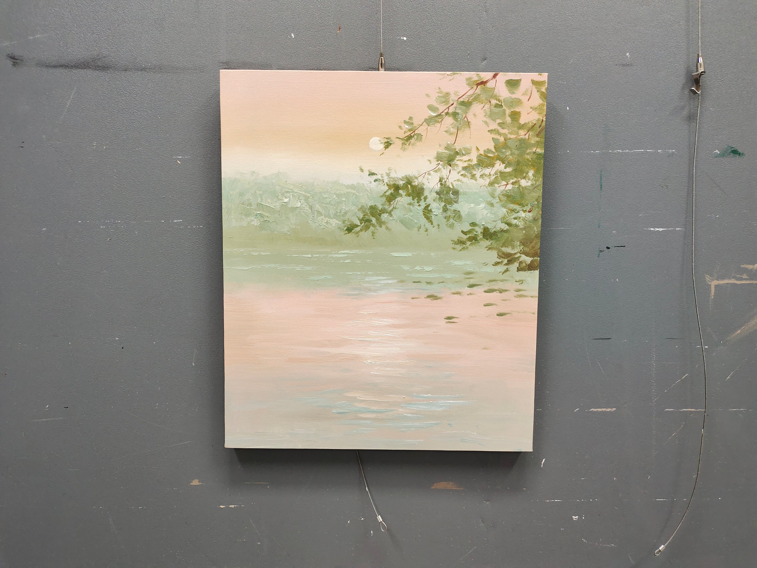 Large Green Landscape Art Large Green Wall Decor Green Landscape 3D ...