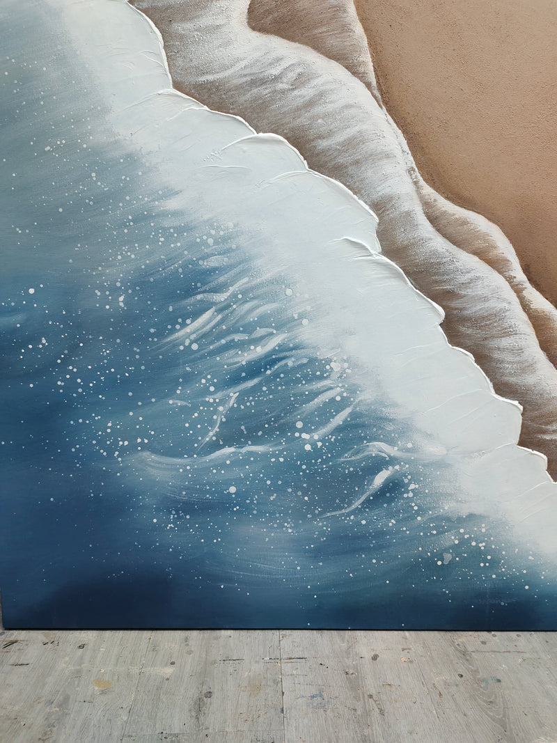 Large 3D Ocean Wave Painting Large 3D Ocean Wave Texture Wall Art 3D ...