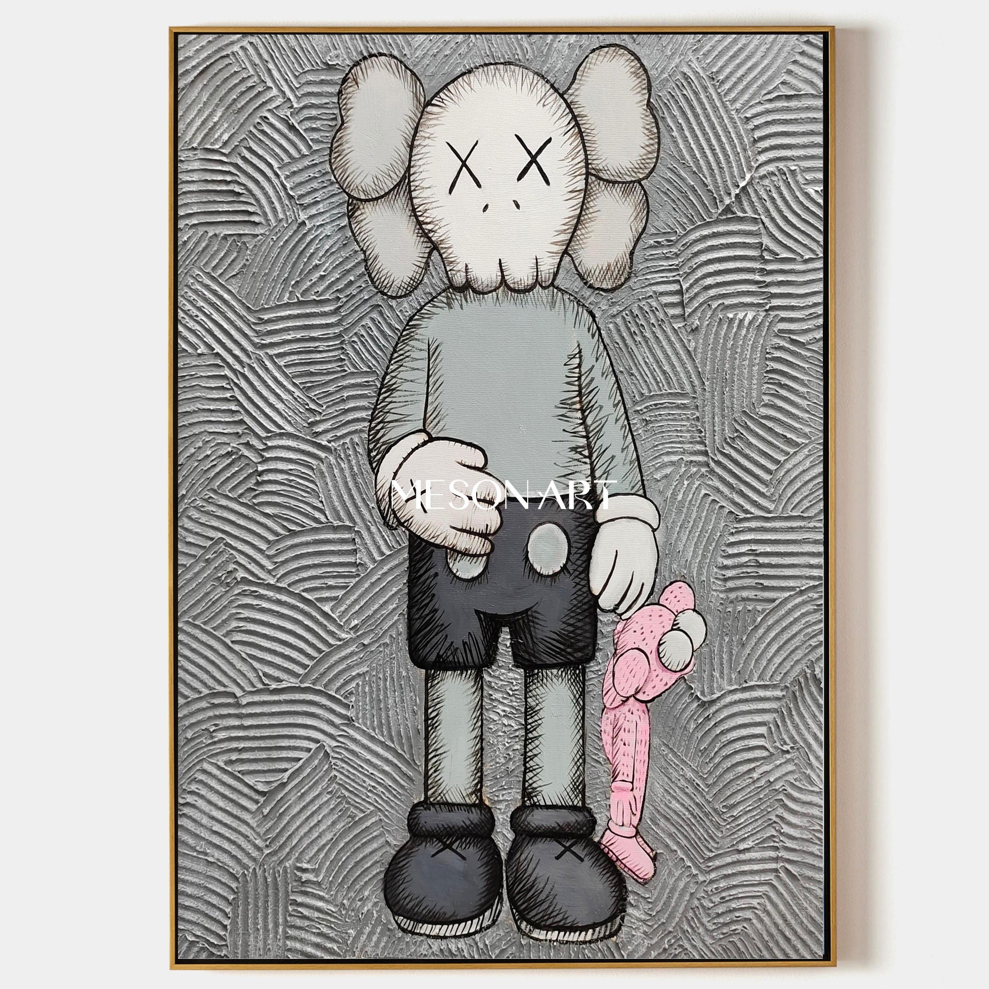 Kaws pop art for sale Kaws abstract canvas art Kaws wall art decor Kaws ...