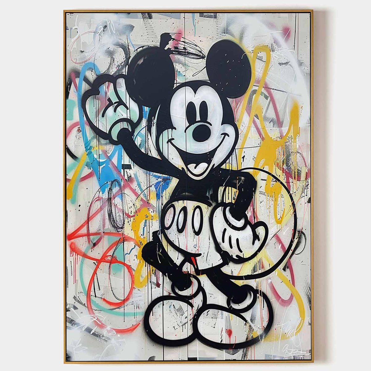 Mickey Mouse Kids Room Canvas Wall Art Mickey Graffiti Art for Sale ...