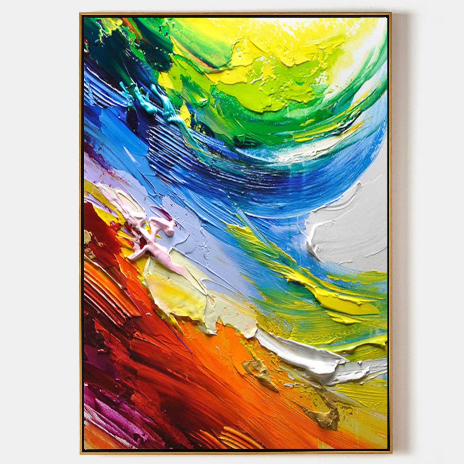 Colorful Abstract Oil Painting Colorful Textured Abstract Art Knife ...