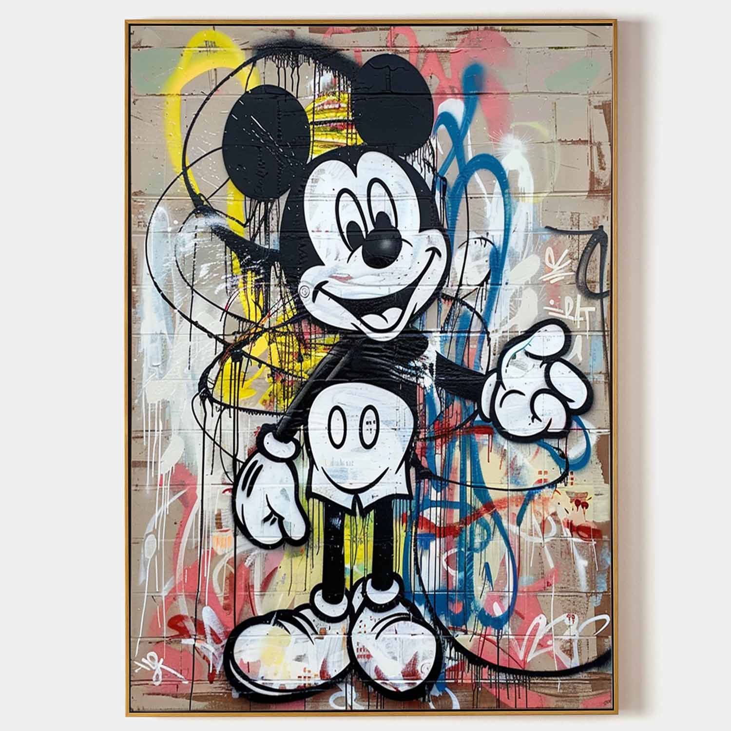 Mickey Mouse Kids Room Canvas Wall Art Mickey Graffiti Art for Sale ...