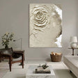 3D Brown Flower Texture Canvas Painting Wabi-Sabi Wall Art Wabi-Sabi ...