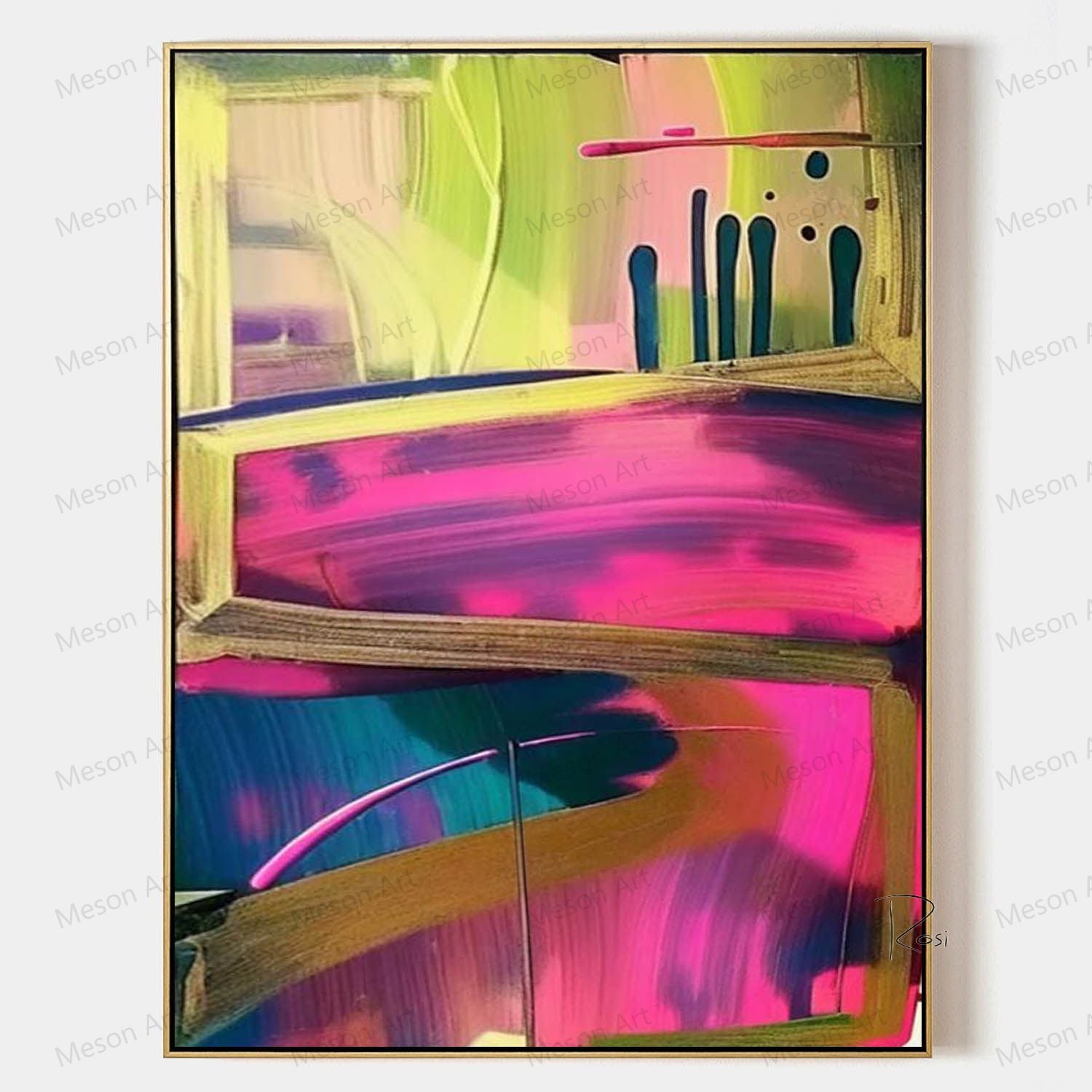 Colorful Abstract Art for Sale Colorful Textured Abstract Canvas Wall ...