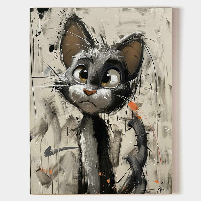 Cat Portrait Minimalist Painting Tom Cat Pop Art for Sale Tom Cat ...