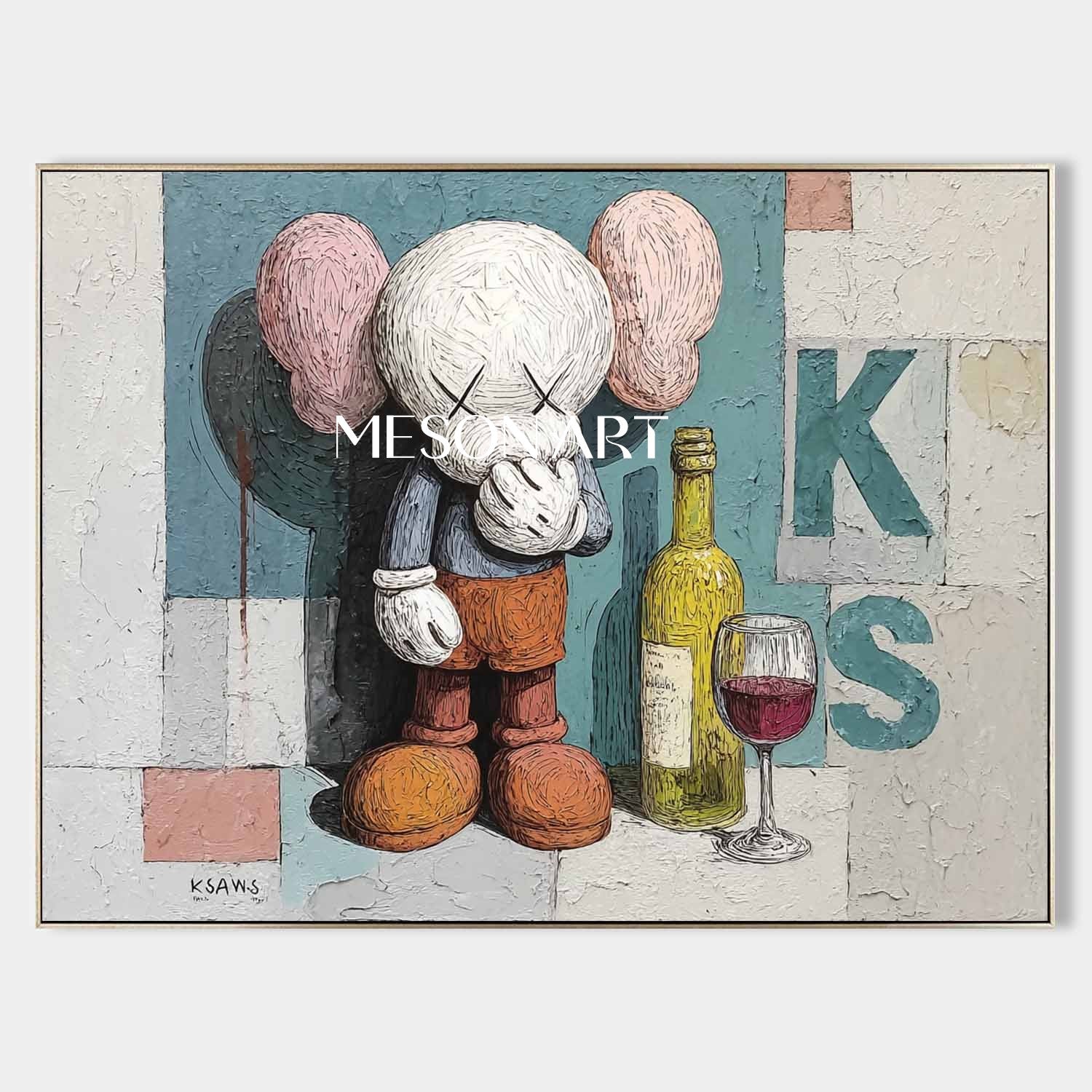 Large Kwas Doll And Red Wine Pop Canvas Art For Sale Kwas Doll And Red ...