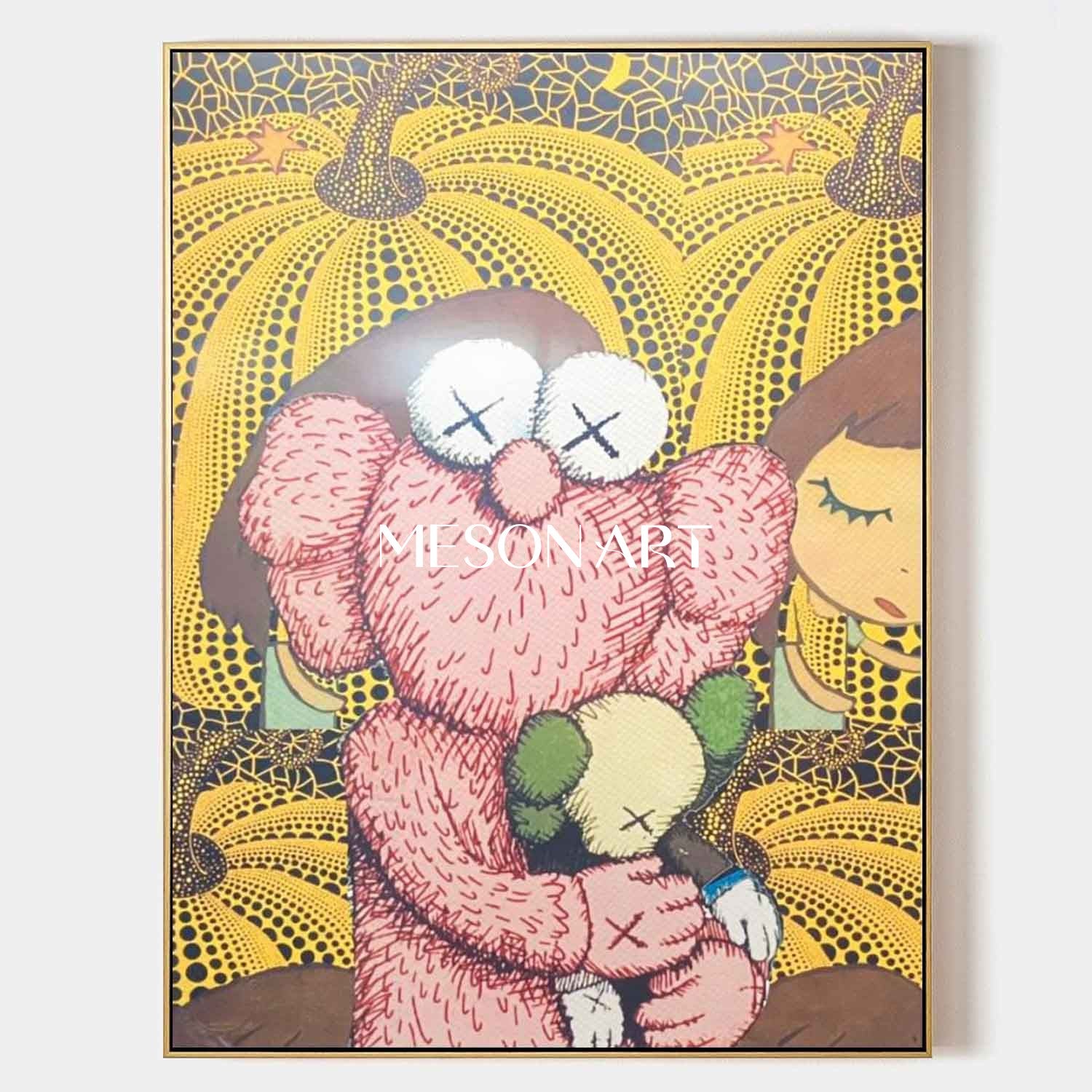 KAWS Pop Art KAWS and Yayoi Kusama Canvas Wall Art Art for Sale KAWS ...