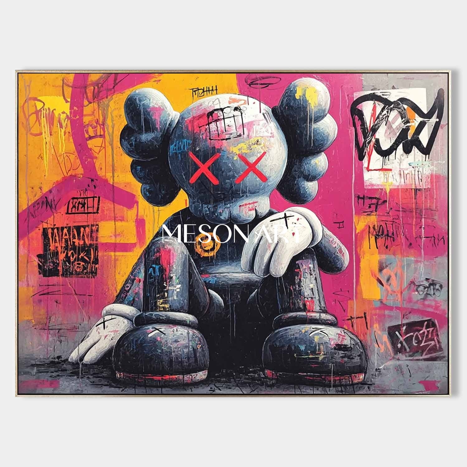 Large Yayoi Kusama Pop Art for Sale Yayoi Kusama Cartoon Pop Canvas ...