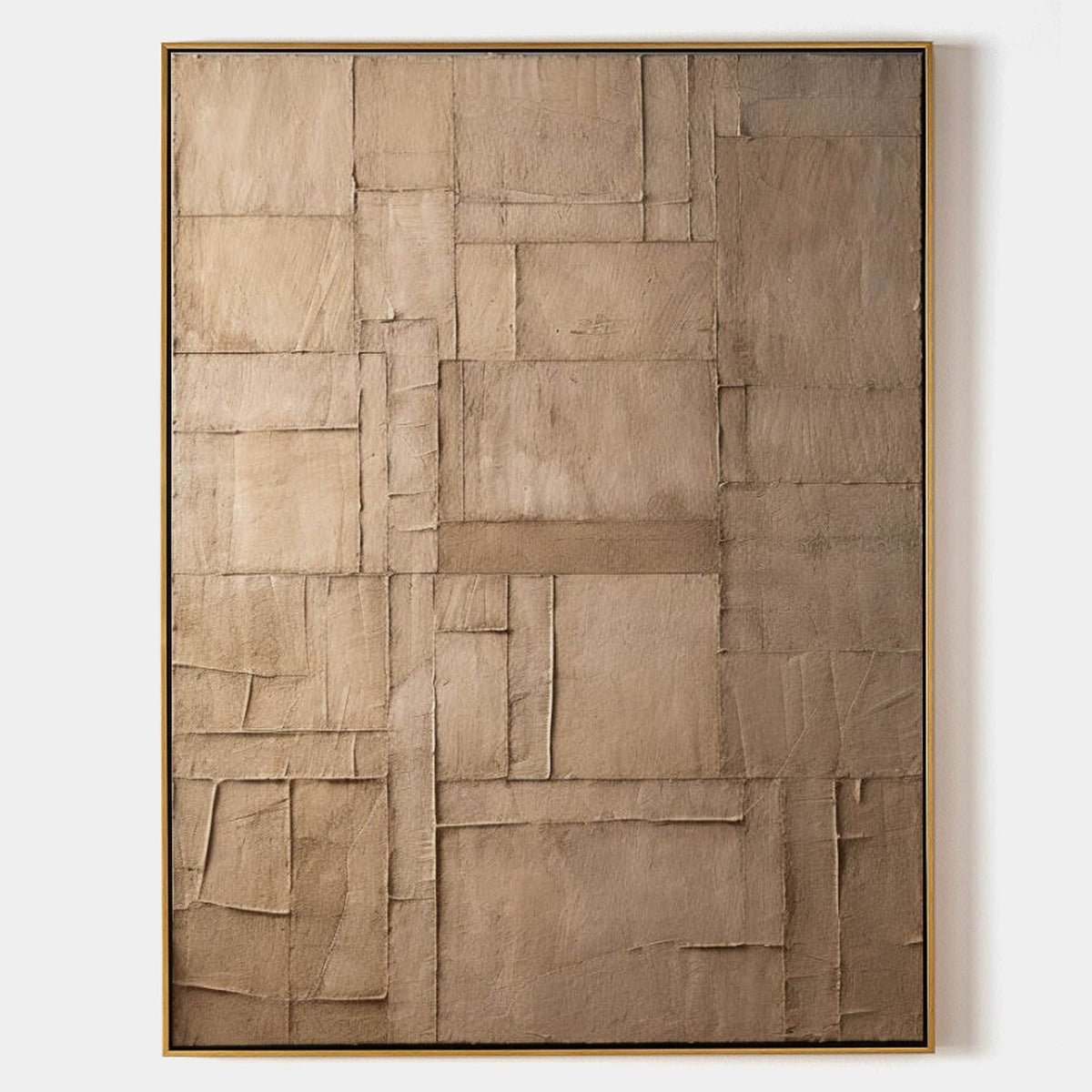 Beige and Brown Abstract Canvas Art Beige and Brown Textured Wall ...