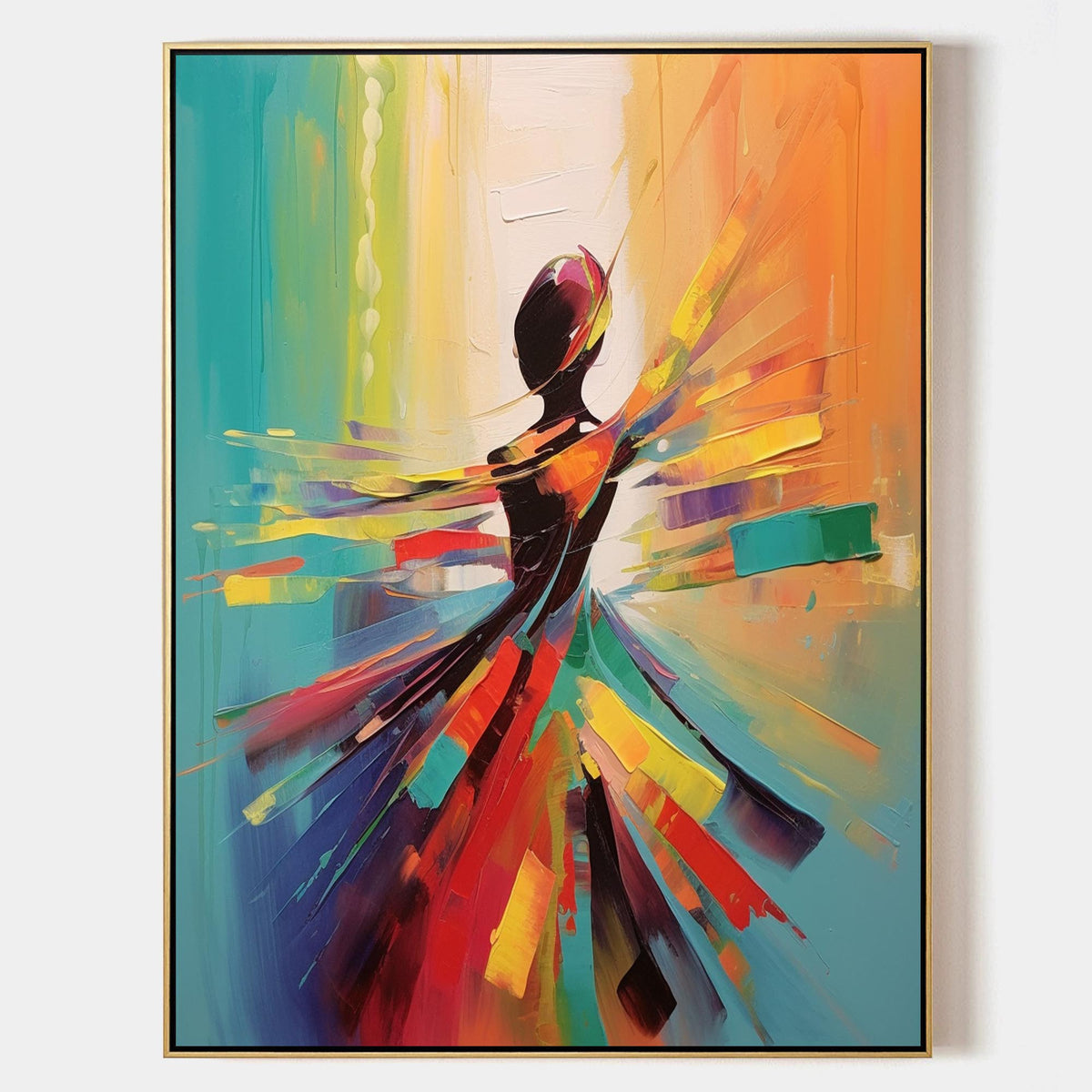 Large Dancing Girl Abstract Art Dancing Girl Palette Oil Painting ...