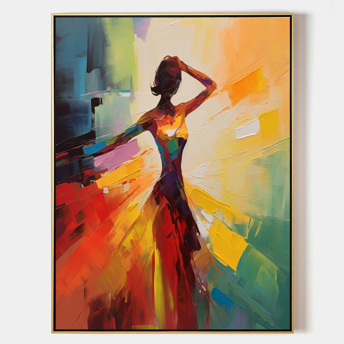 Abstract Dancing Beautiful Girl Oil Painting Dancing Woman on Canvas ...