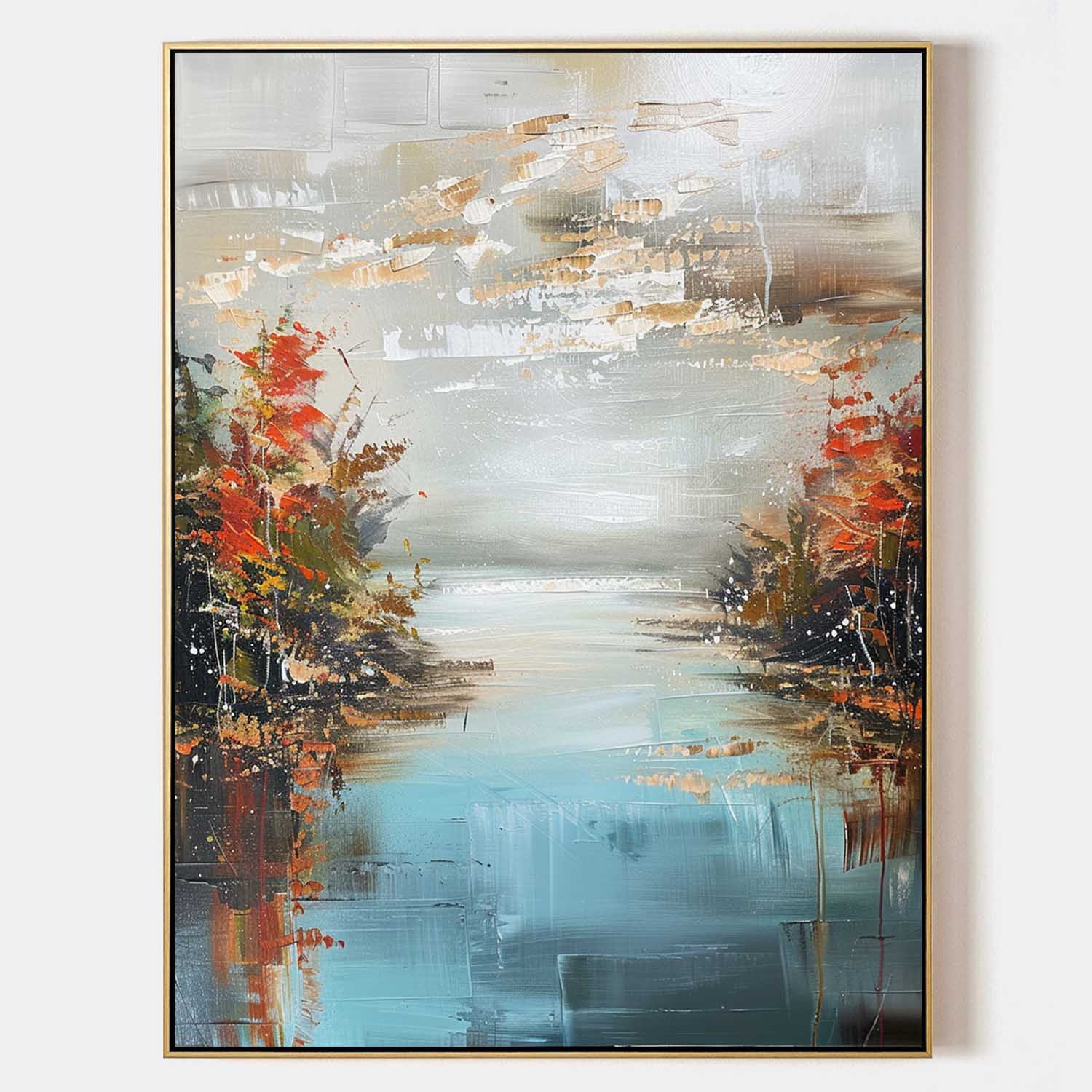 Lakeside Abstract Landscape Art for Sale Lakeside Abstract Landscape ...