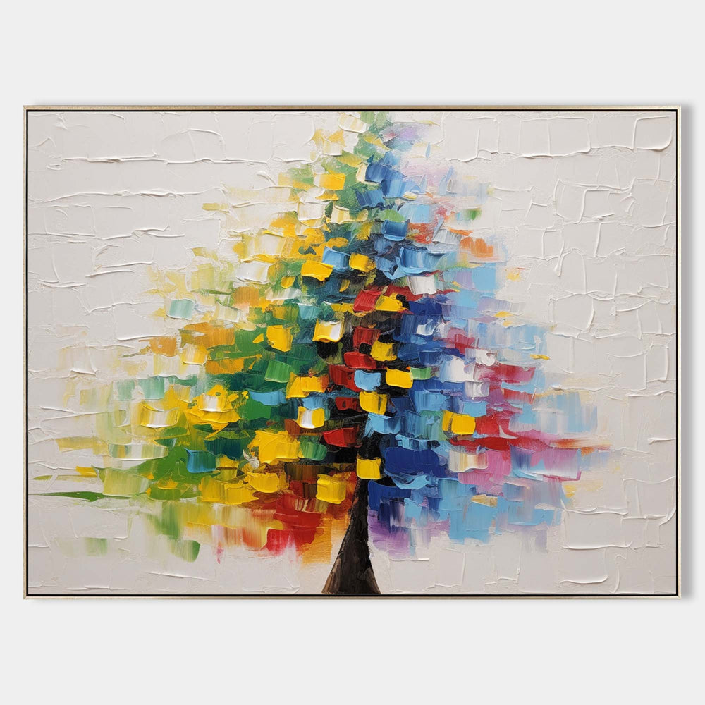 Large Christmas Tree Texture Painting Christmas Tree Palette Wall Art ...
