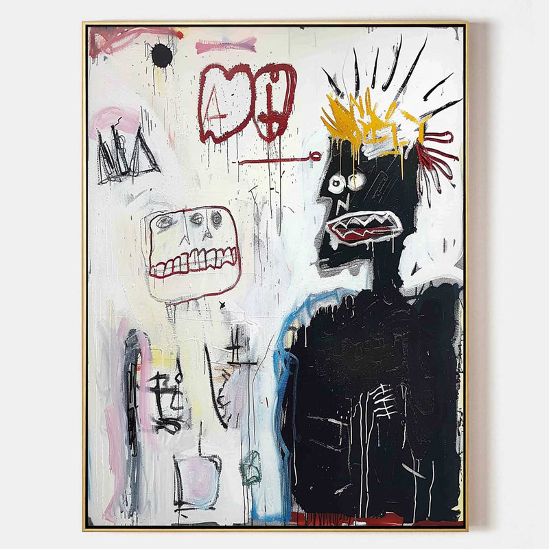 Basquiat Graffiti Abstract Art for Sale Black and White Graffiti ...