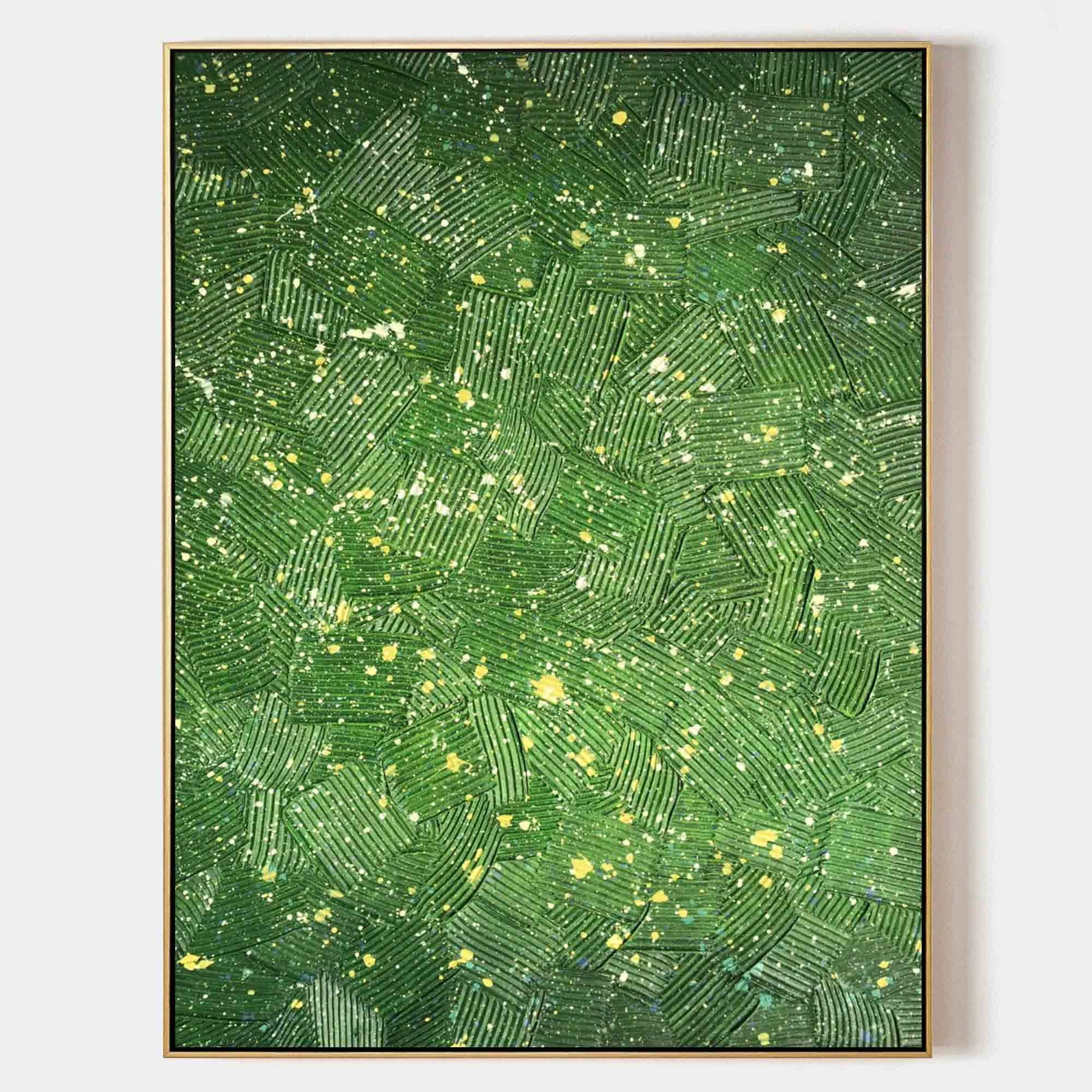 Green Textured Abstract Canvas Painting Green Textured Wall Art Green ...