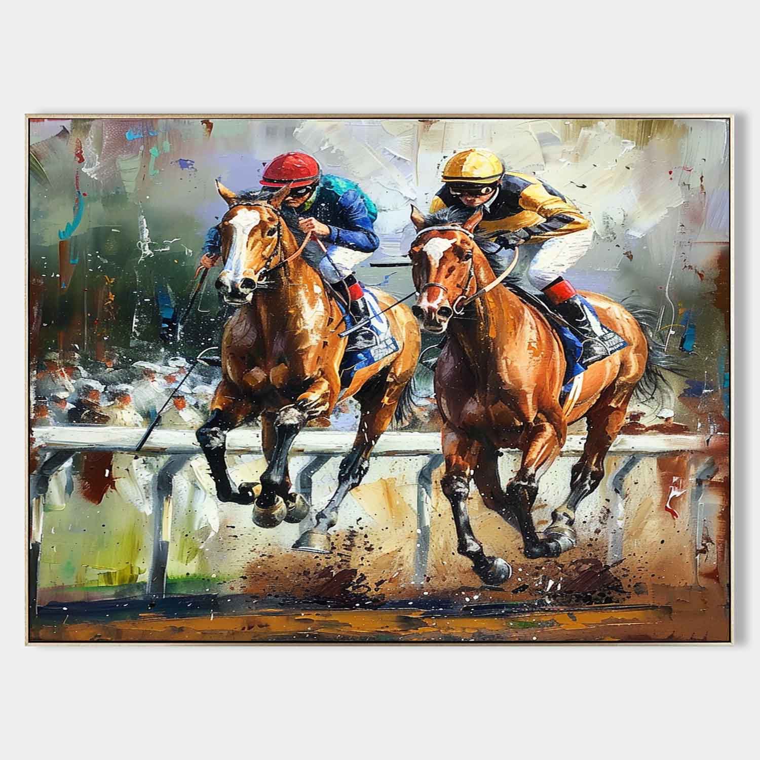 Horse Racing Canvas Wall Painting Decoration Horse Racing Canvas Art ...