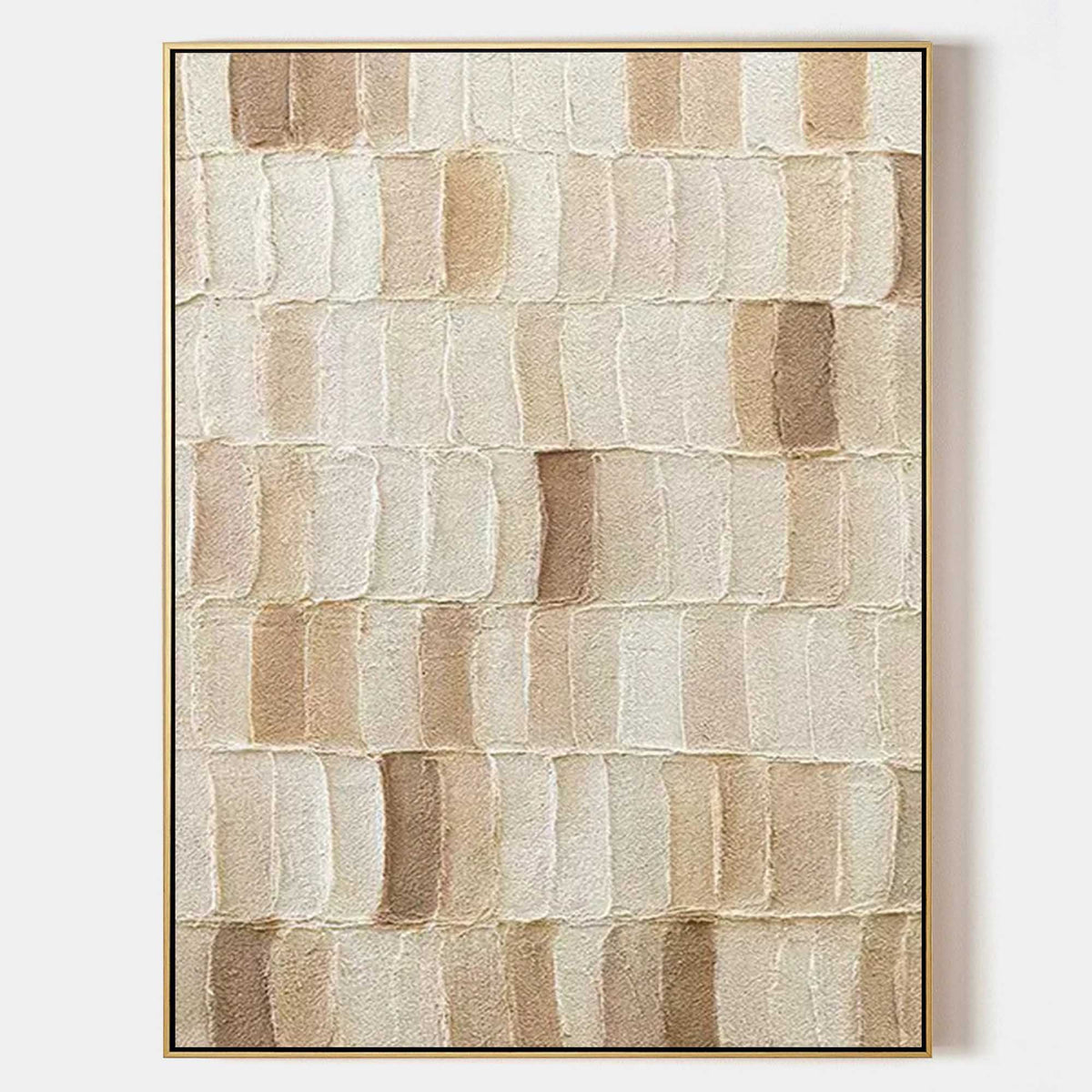 3D Beige Textured Acrylic Abstract Painting Beige Wall Art Beige ...