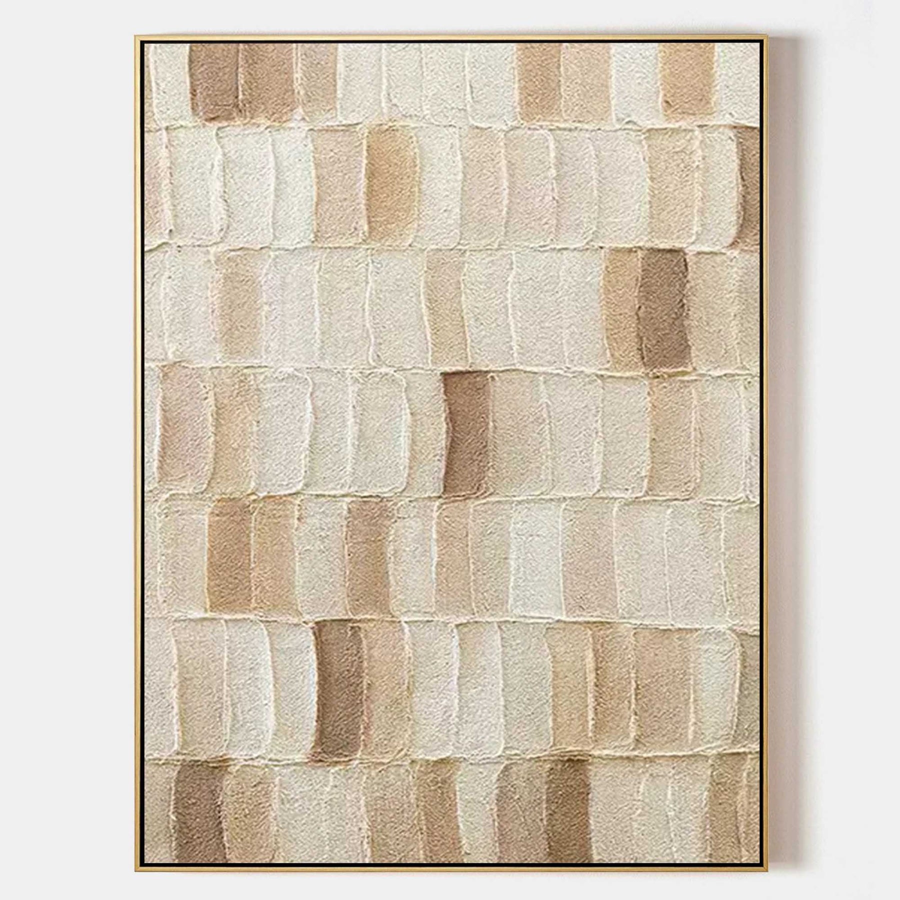 3D Beige Textured Acrylic Abstract Painting Beige Wall Art Beige ...