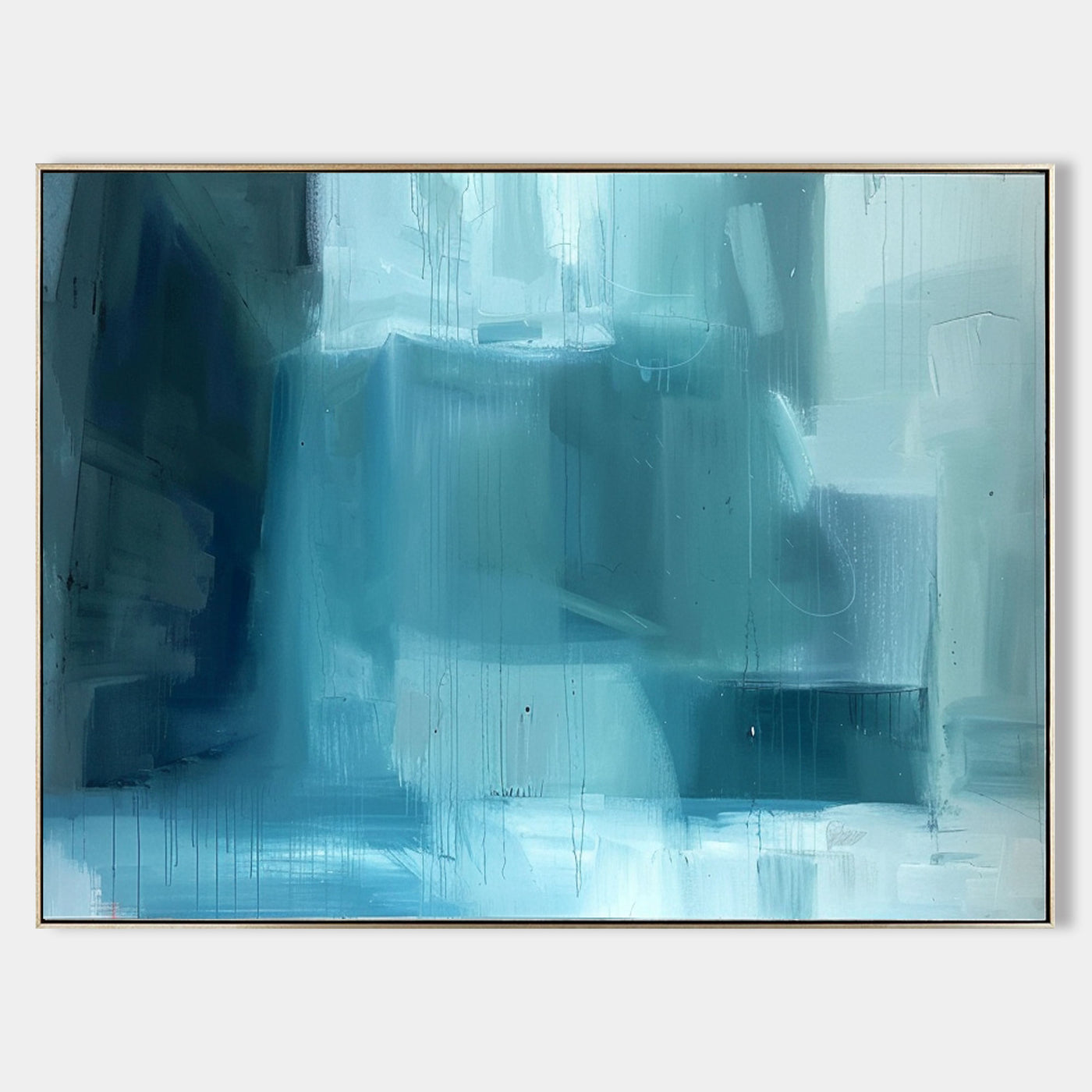 Large Blue Abstract Art for Sale Light Blue Abstract Wall Art Light ...