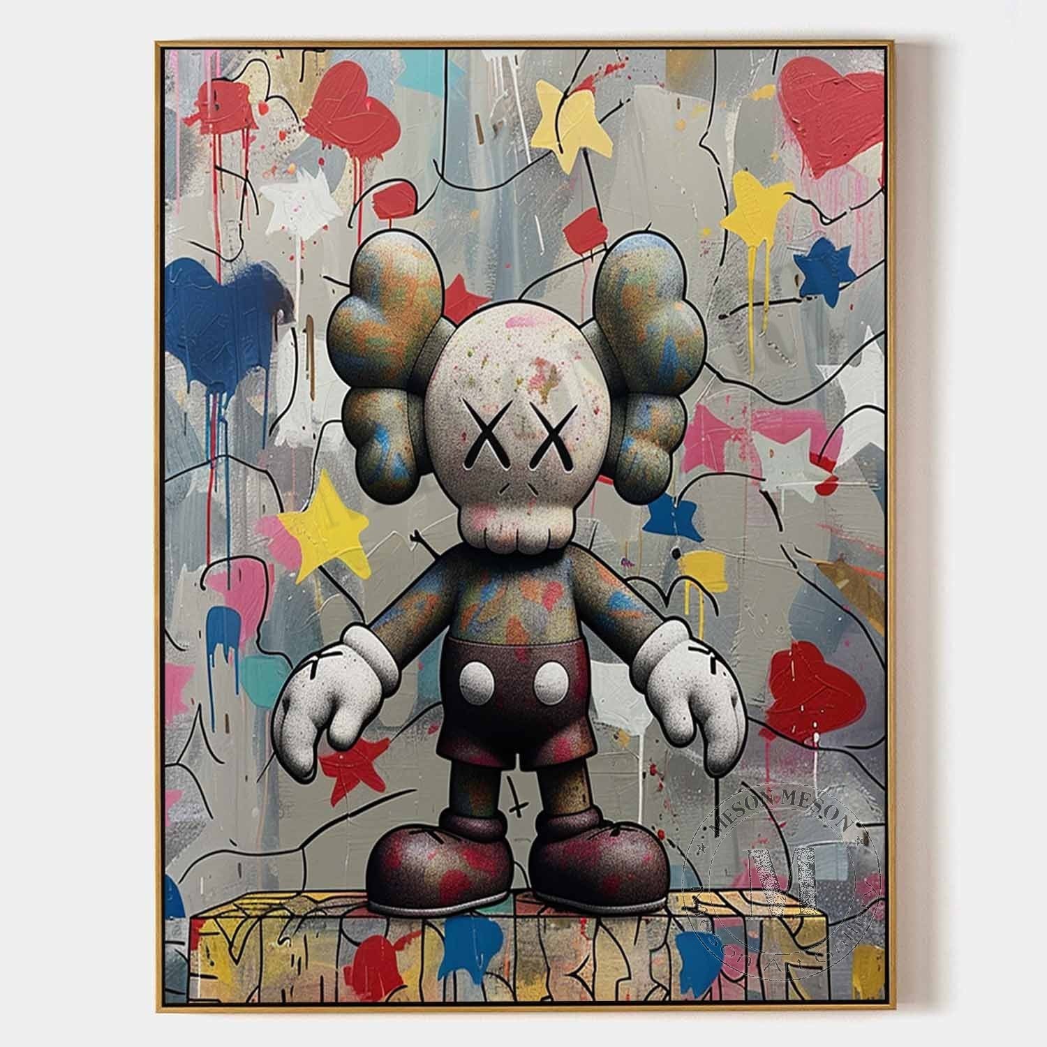 Kaws Art Canvas for Sale Kaws Canvas Wall Art Kaws Oil Painting Kaws ...
