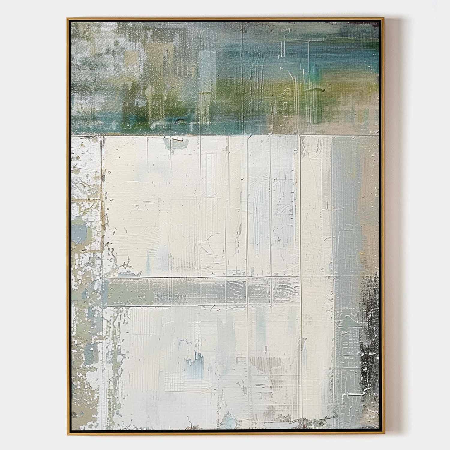 Large Grey Abstract Art Contemporary Wabi Sabi Abstract Canvas Wall Art ...